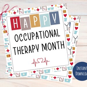 Occupational Therapy Month Gift Tag, Occupational Therapist ...
