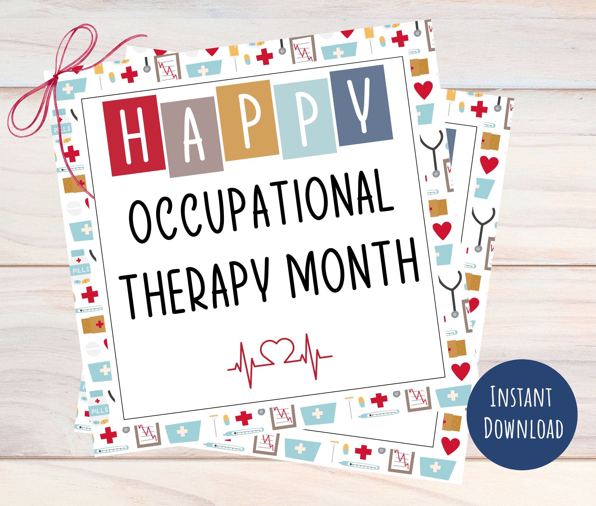 Occupational Therapy Month Gift Tag, Occupational Therapist ...