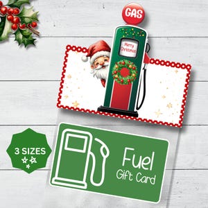 Christmas Gas Gift Card Holder, Holiday Cash Gift Tag, Money Gift Bag ...