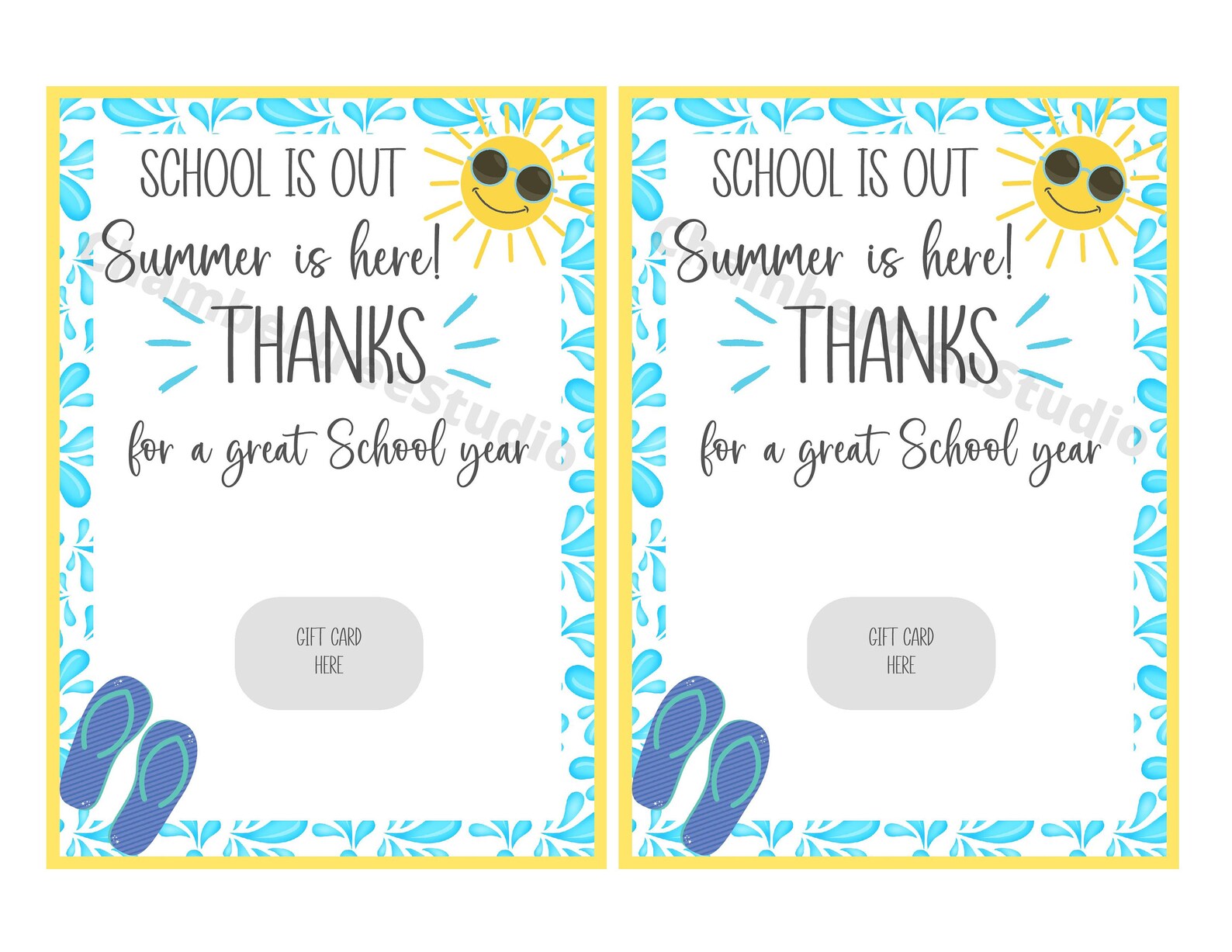 End of School Year Gift Card Holder for Teacher, Appreciation Gift Card ...