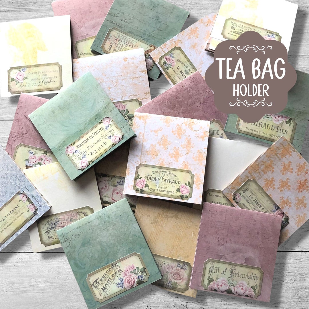 Tea Bag Holder, 4 Pcs, Tea Lovers Gift, Tea Bag Wallet, Tea Party ...