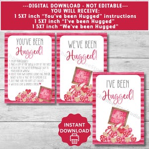 Valentine's Day You've Been Hugged Game, Valentine's Day Printable ...