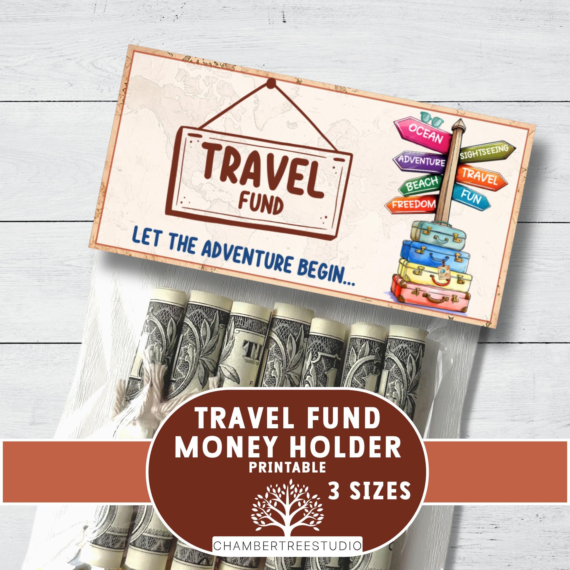Travel Fund Money Gift Tag, Money Holder for Travel Lover, Summer ...