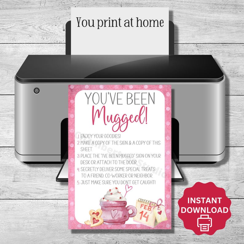 Valentine's Day You've Been Mugged, Office Coworker Game, Valentines ...