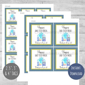 Rad Tech Week Gift Tag, Radiology Technician, Appreciation Tags, 2.5 ...