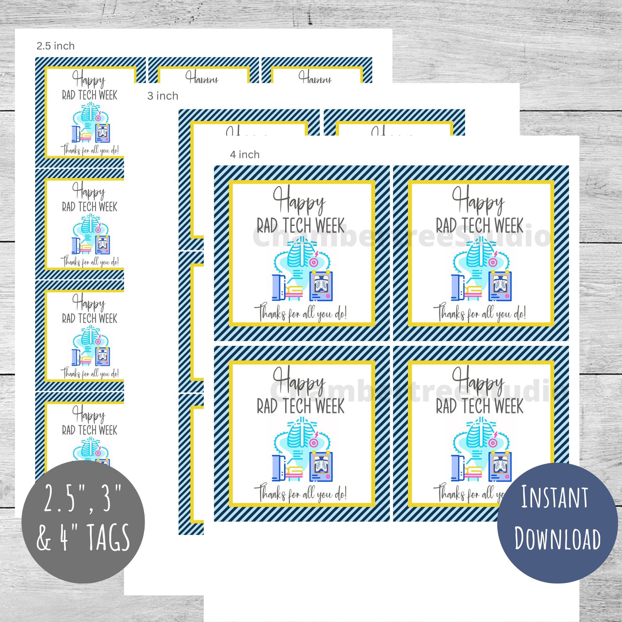 Rad Tech Week Gift Tag Radiology Technician Appreciation - Etsy