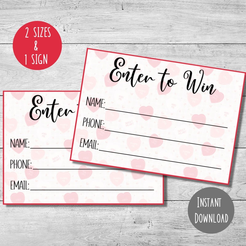 Enter to Win Signs - Etsy