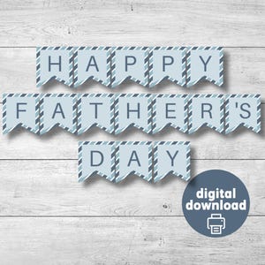 Father's Day Printable Banner, Fathers Day Bunting Sign, Dad Banner ...