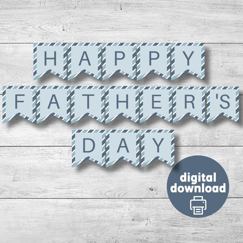 Father's Day Printable Banner, Fathers Day Bunting Sign, Dad Banner ...