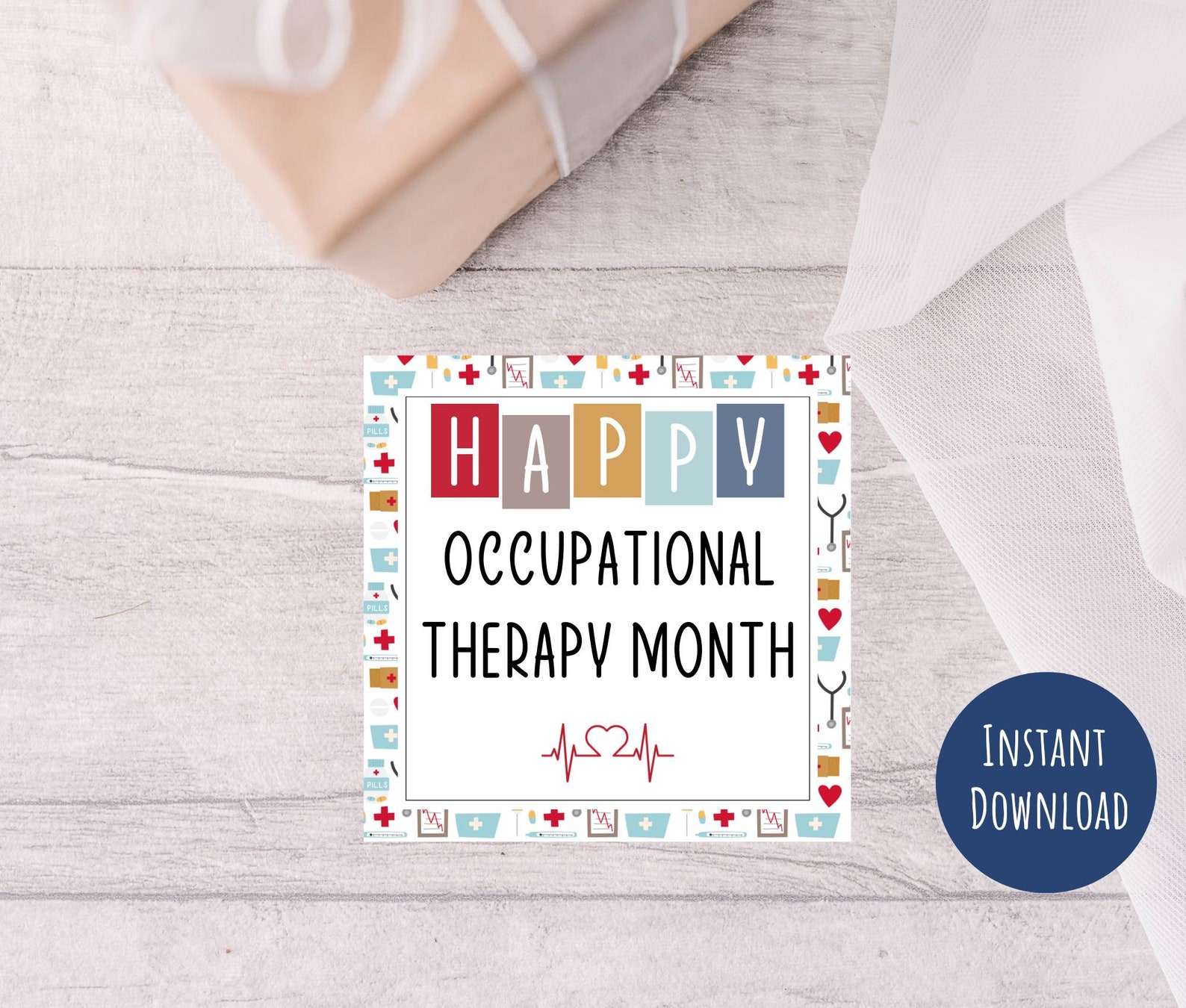 Occupational Therapy Month Gift Tag, Occupational Therapist ...