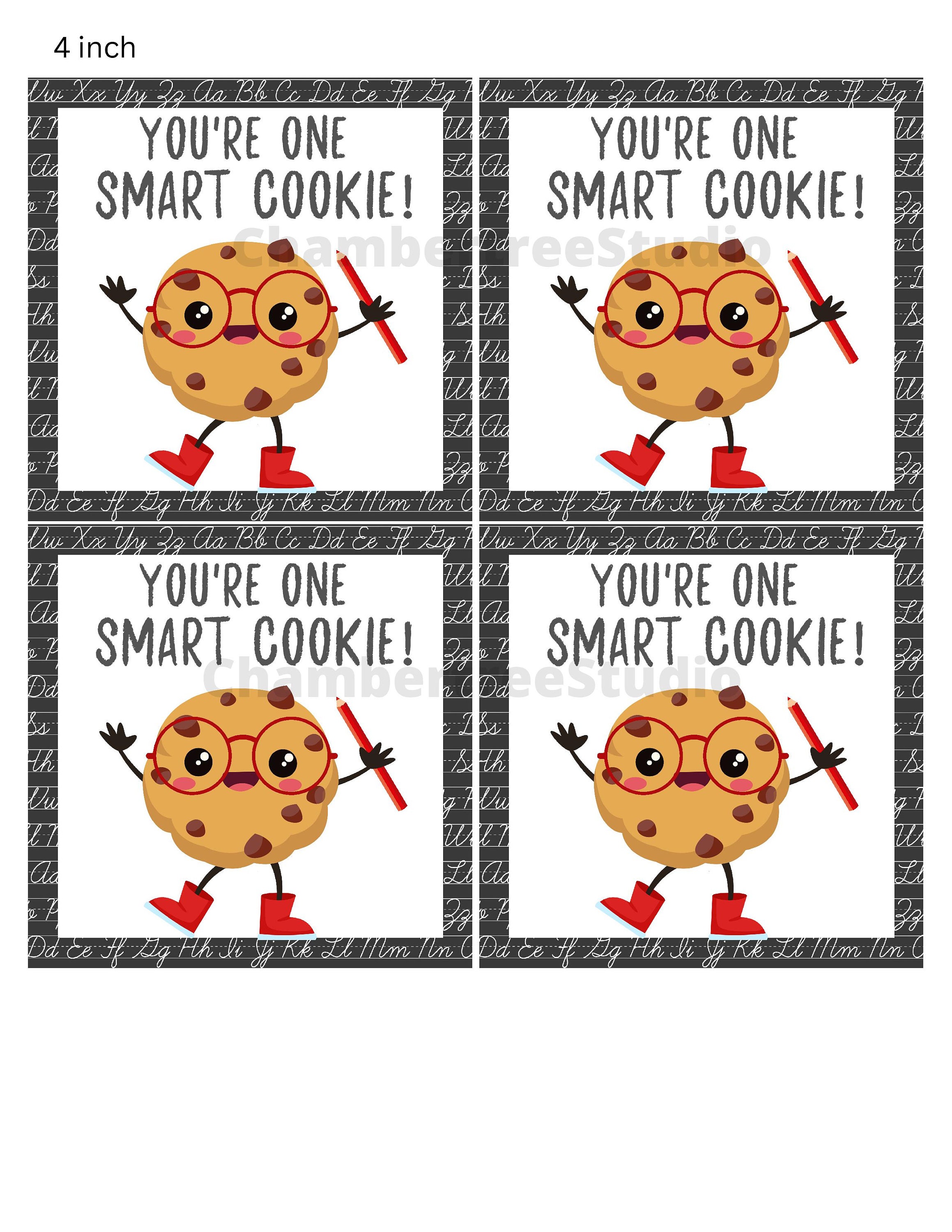 You're One Smart Cookie Tag, Kindergarten Gift Tag, Classroom, Last Day ...