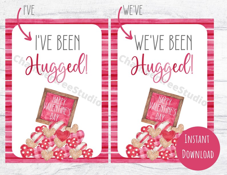 You've Been Hugged, Valentine's Day Game, Valentine's Day Printable ...