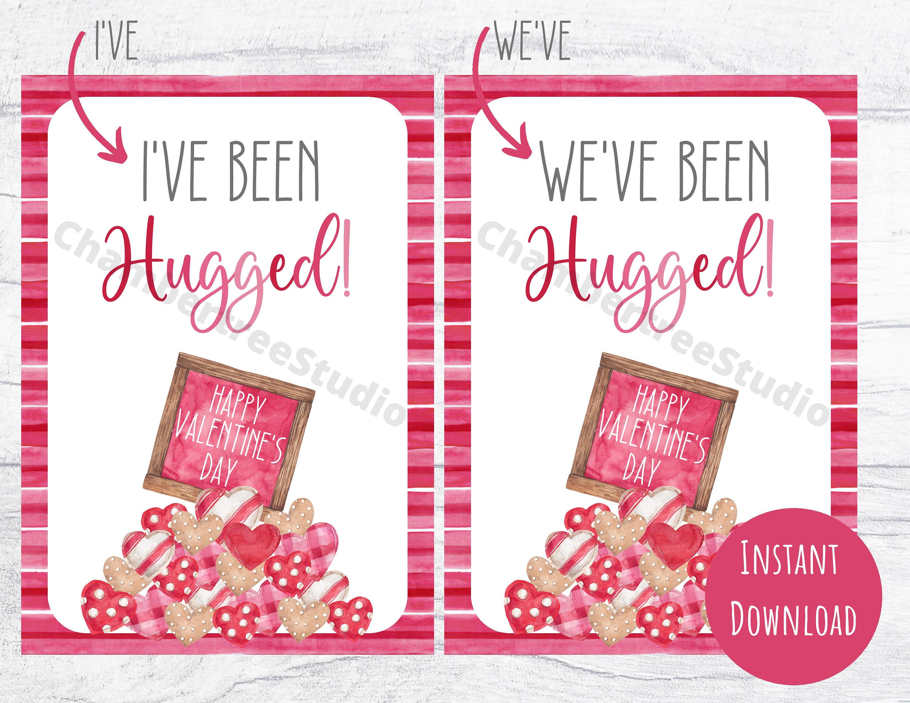 You've Been Hugged, Valentine's Day Game, Valentine's Day Printable ...