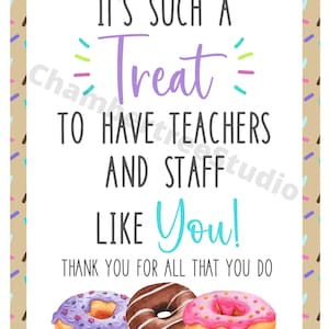 Teacher Appreciation Week Sign, Sweet Treat Sign for Teachers, Thank ...