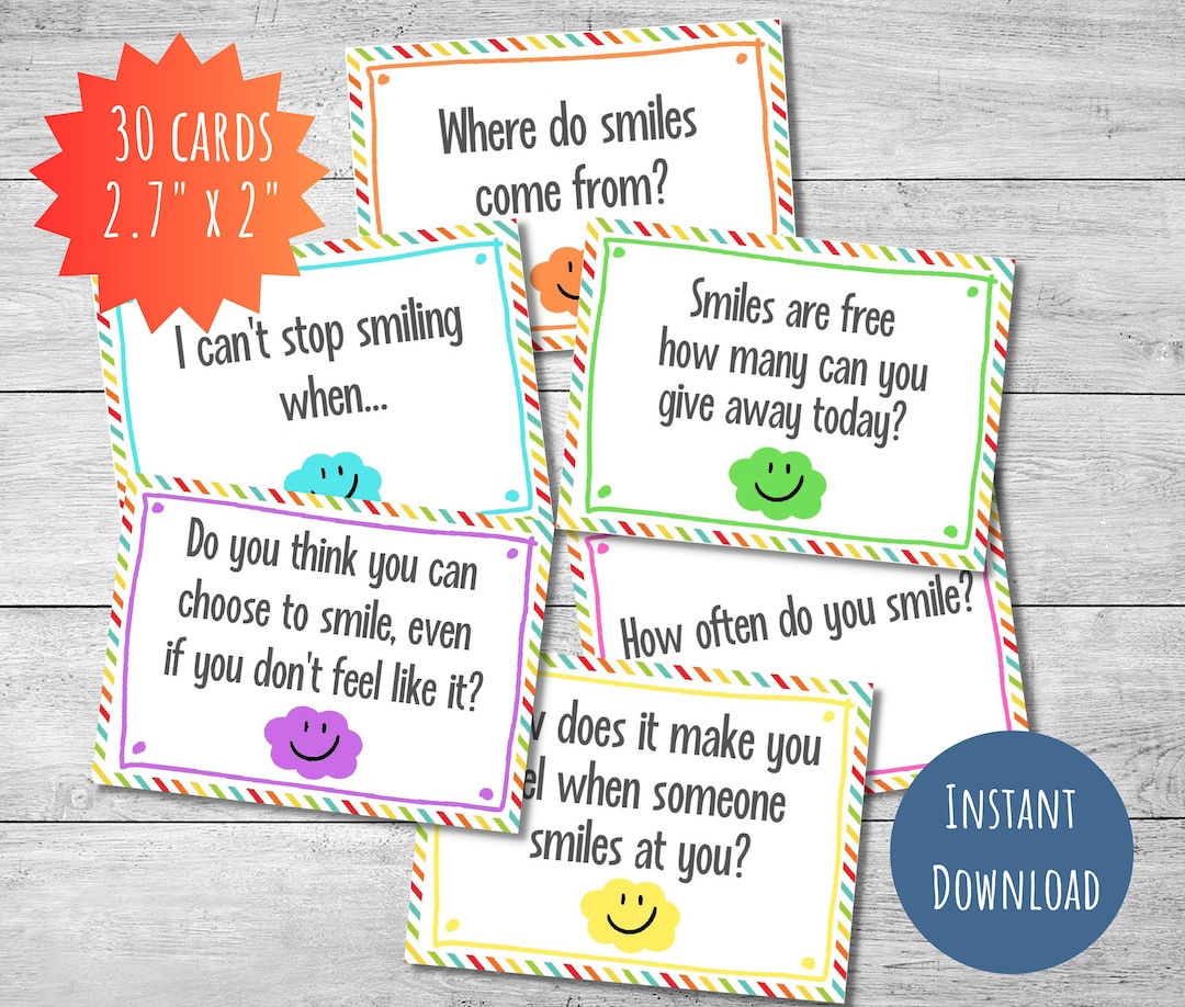 The Power of a Smile Kids Activity, Printable Classroom Game, 30 Fun ...