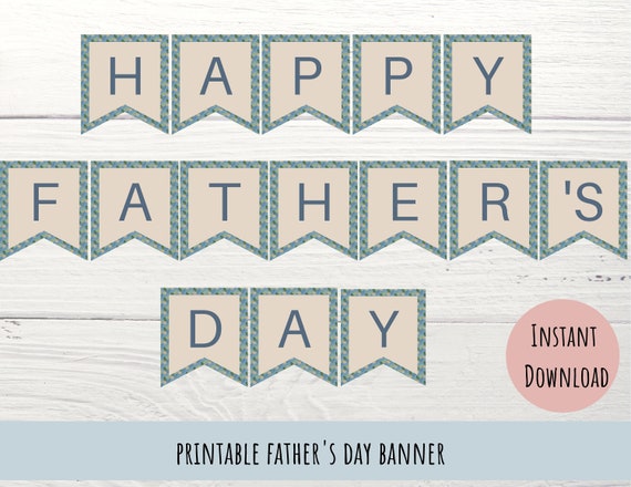 Fathers Day Banner Printable Father's Day Garland First - Etsy