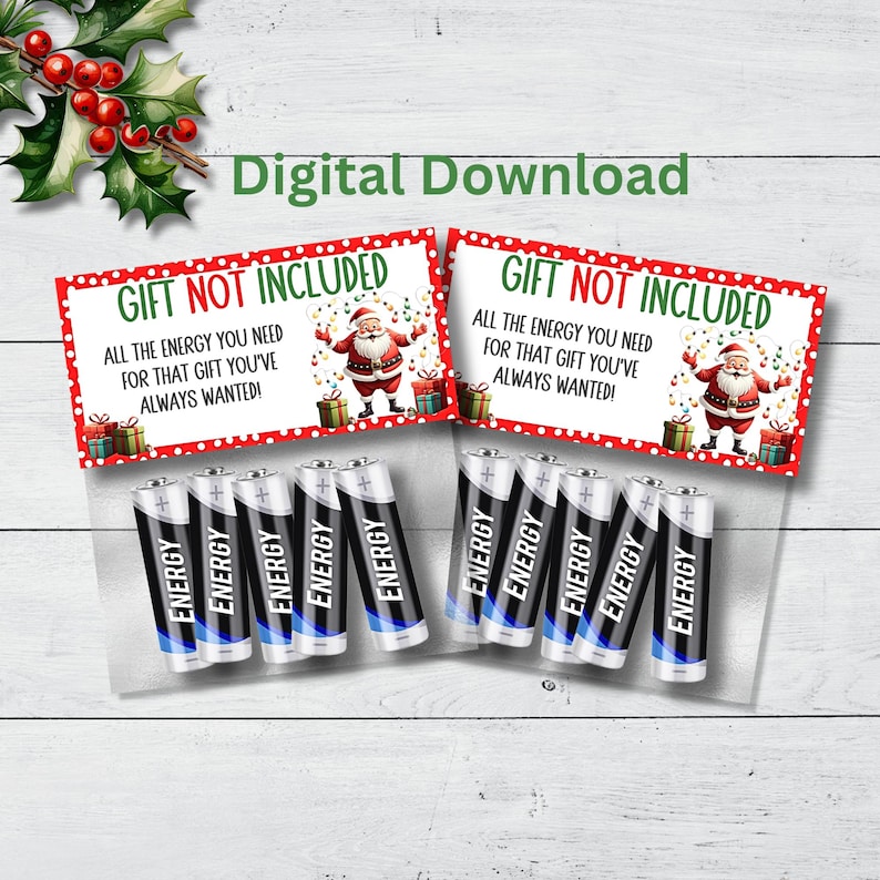 Gift Not Included Gift Tag, White Elephant Fun Christmas Gag, Stocking ...