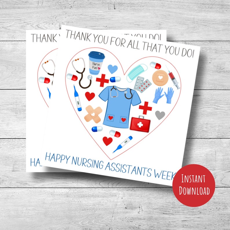 CNA Week Appreciation Gift Tag, 3 and 4 Tags, Happy CNA Week, Certified ...