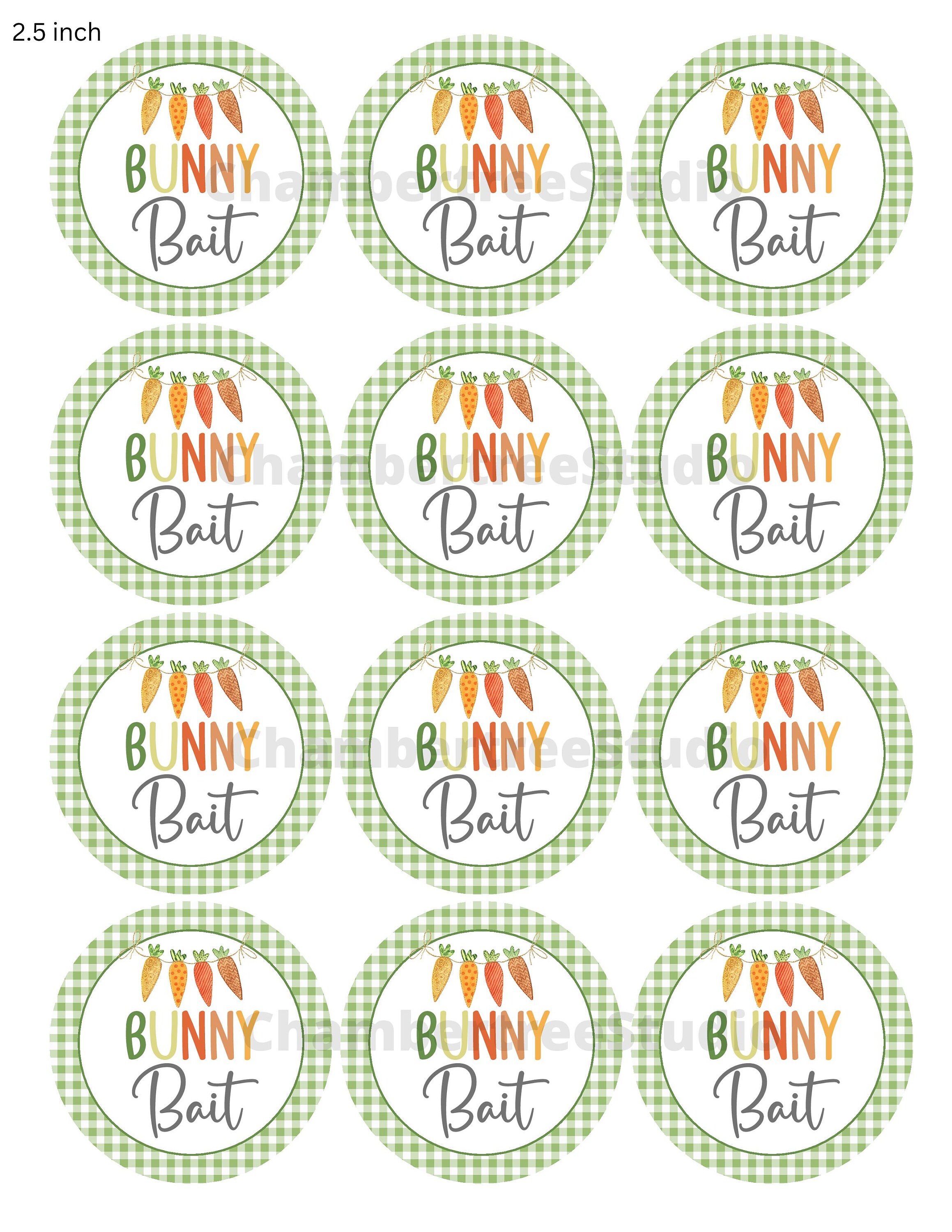 Bunny Bait Gift Tag Easter Basket Filler Printable Easter - Etsy