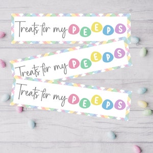 Treats for My Peeps Bag Topper, Display Card, Printable Box Front ...