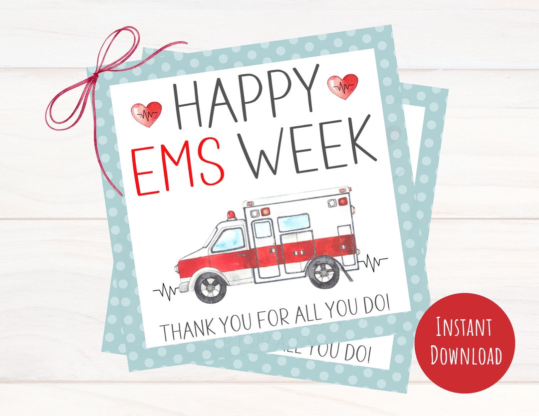 EMS Week Gift Tag Happy Emergency Medical Services Week EMS - Etsy
