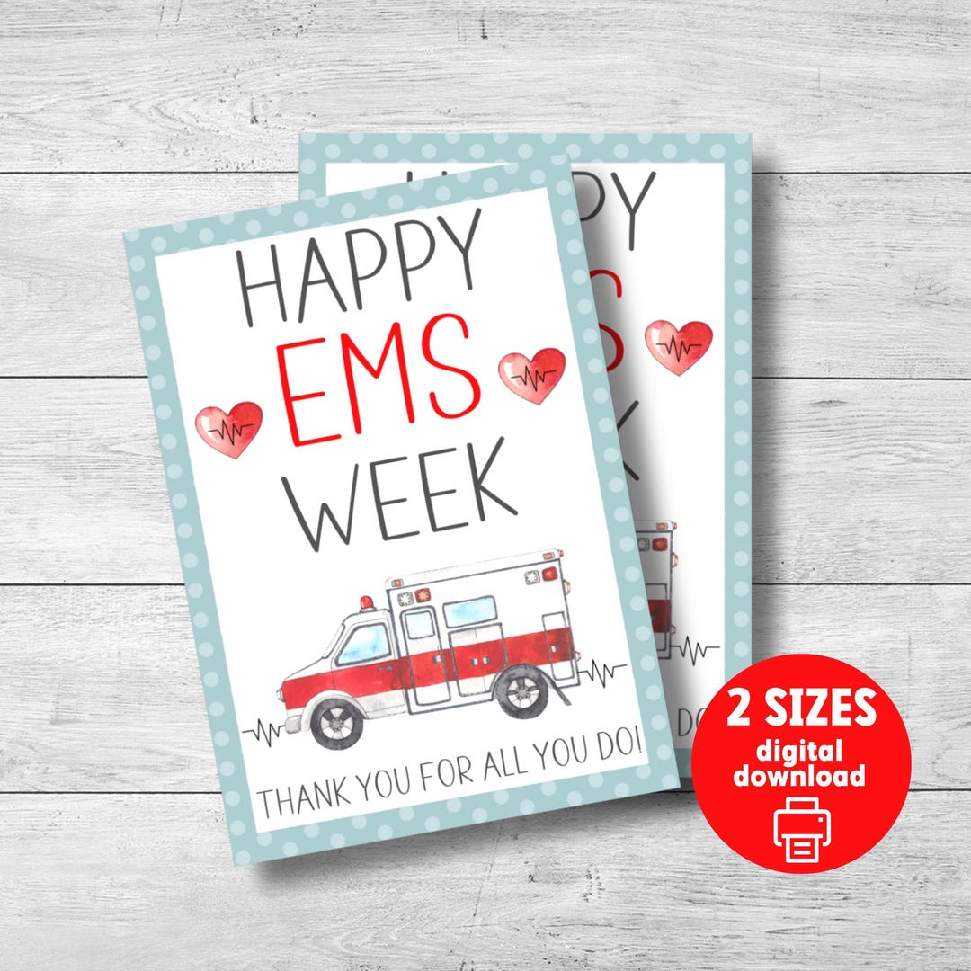 EMS Week Gift Tag, First Responder Gift, Happy Emergency Medical ...