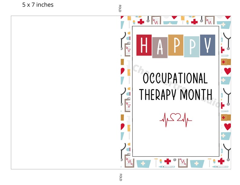 Occupational Therapy Month Card, Printable Thank You for Occupational ...