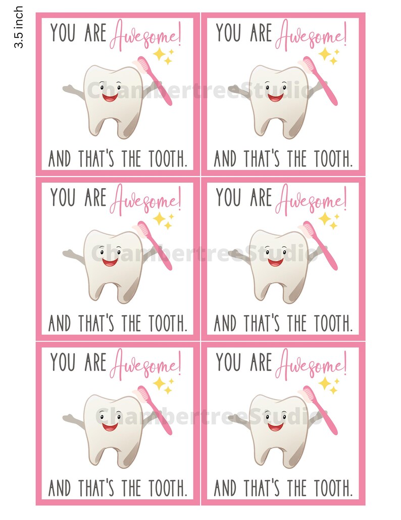 Dental Assistant Week Appreciation Tags, 2.5, 3.5 & 4 Tags, Dental ...