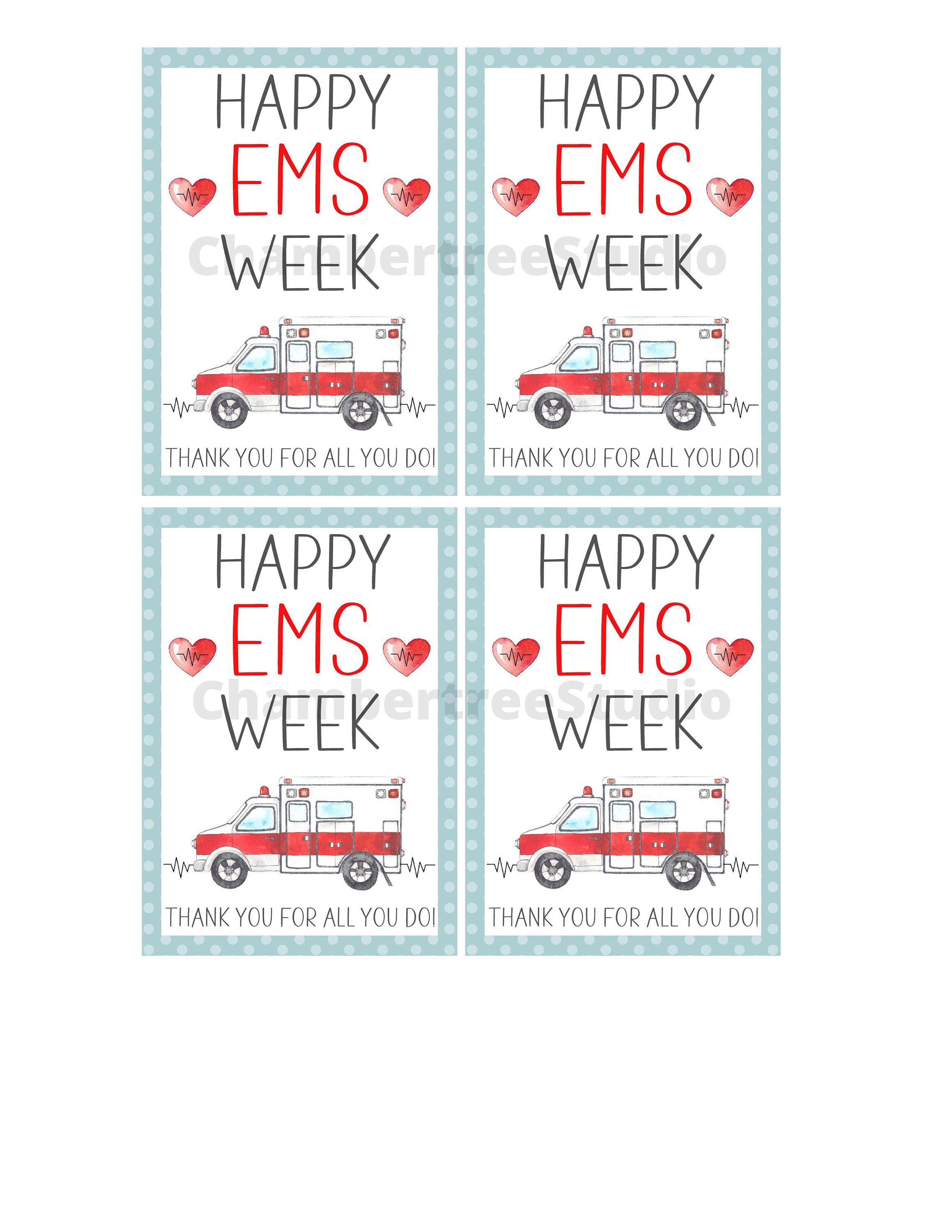 EMS Week Gift Tag Happy Emergency Medical Services Week EMT - Etsy