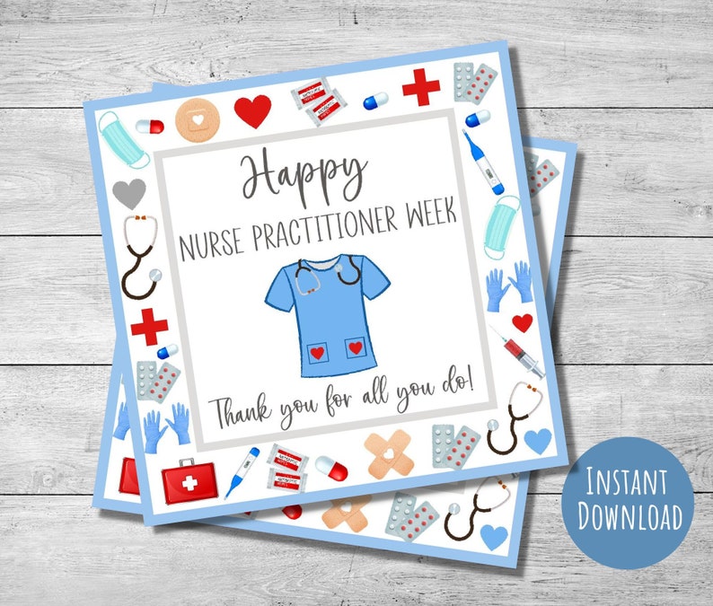 Nurse Practitioner Week Gift Tag, Appreciation Tags for Nurses, 3", 3.5 ...