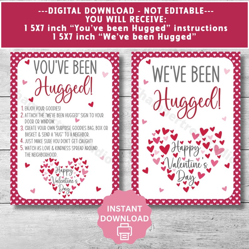 You’ve Been Hugged Valentine’s Game – Neighbor Kindness Edition ...