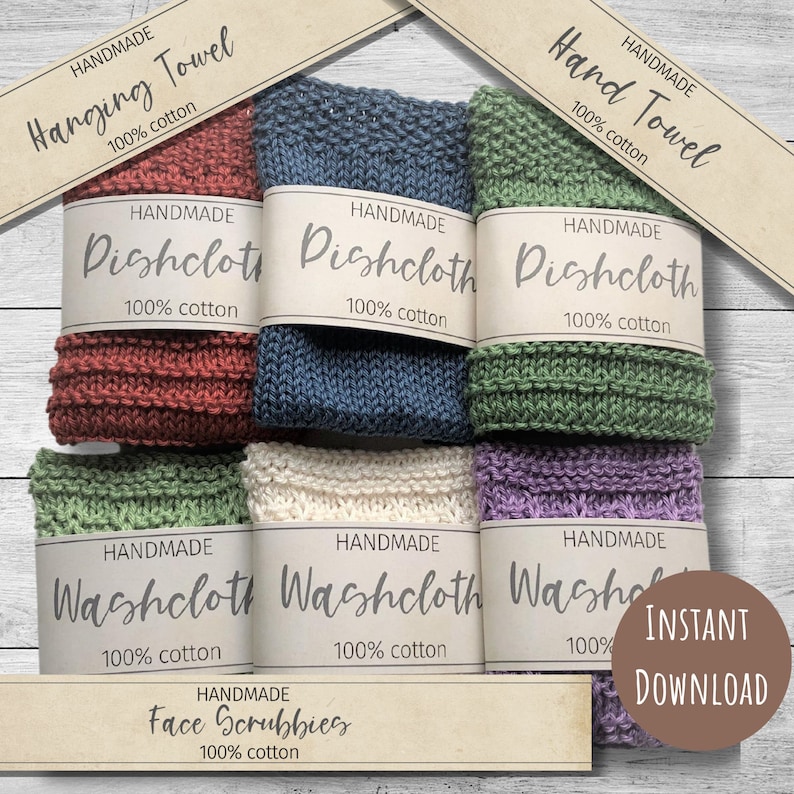 Washcloth Wrapper, Rustic Farmhouse Design, Handmade Dishcloth Wrap ...