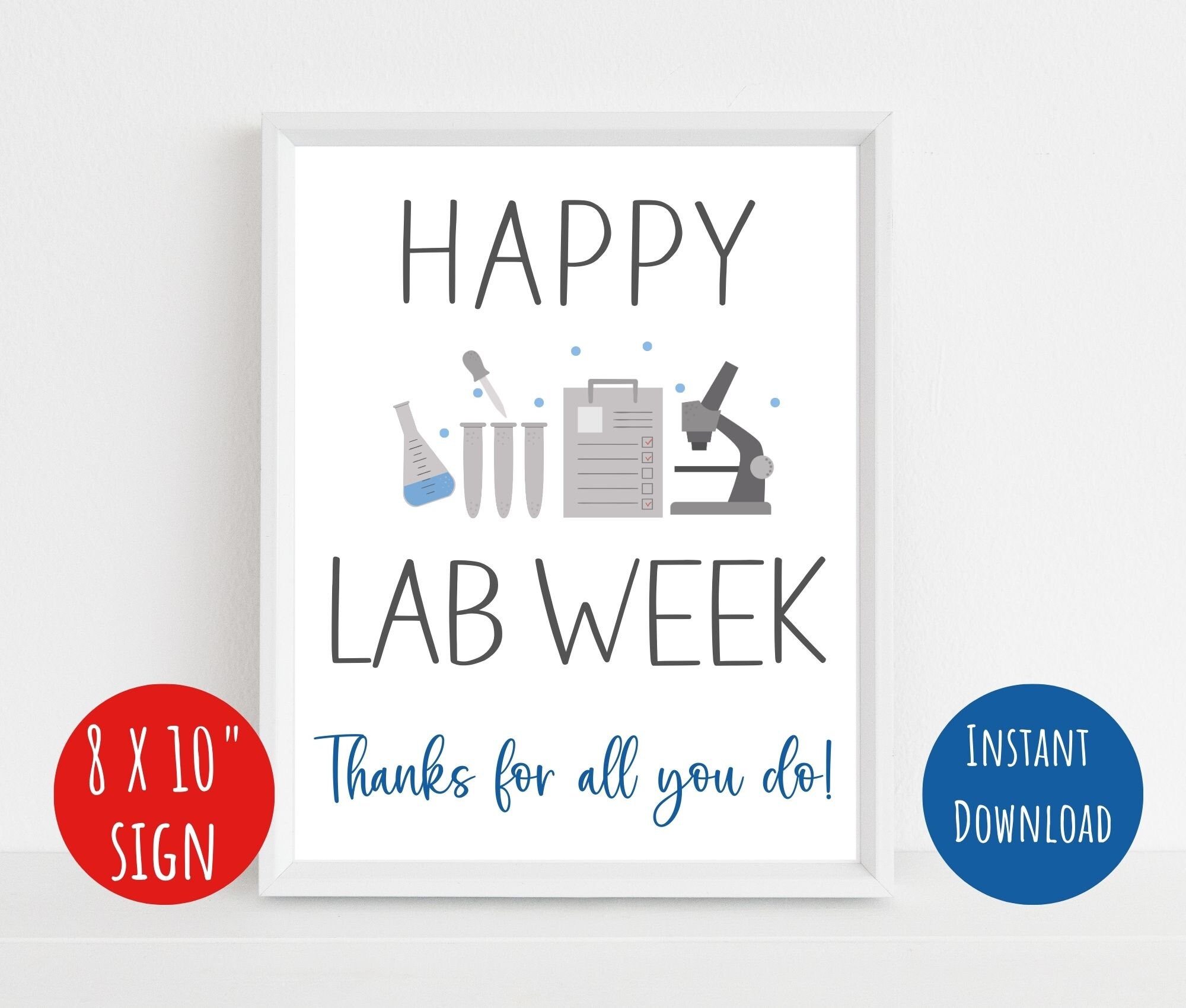 Lab Week Appreciation Sign, Happy Medical Laboratory Professionals Week ...