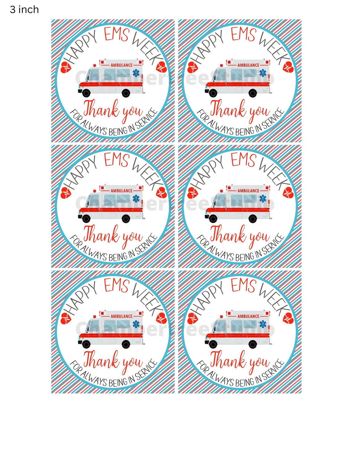 EMS Week Gift Tag Happy Emergency Medical Services Week EMT - Etsy