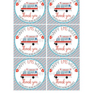 EMS Week Gift Tag, Happy Emergency Medical Services Week, EMT ...
