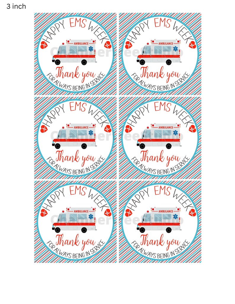 EMS Week Gift Tag Happy Emergency Medical Services Week EMT - Etsy