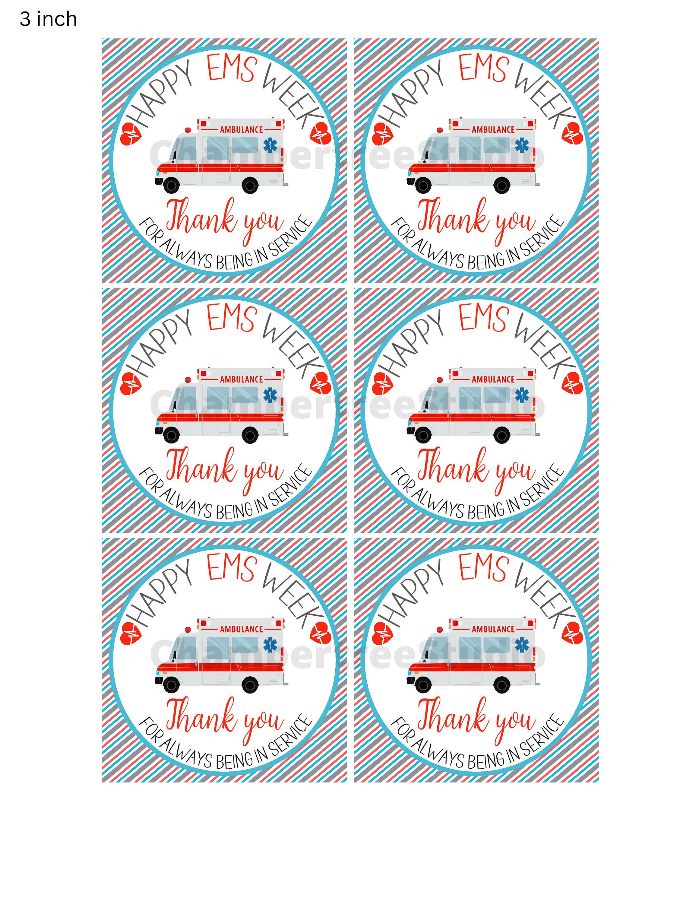 EMS Week Gift Tag Happy Emergency Medical Services Week EMT - Etsy