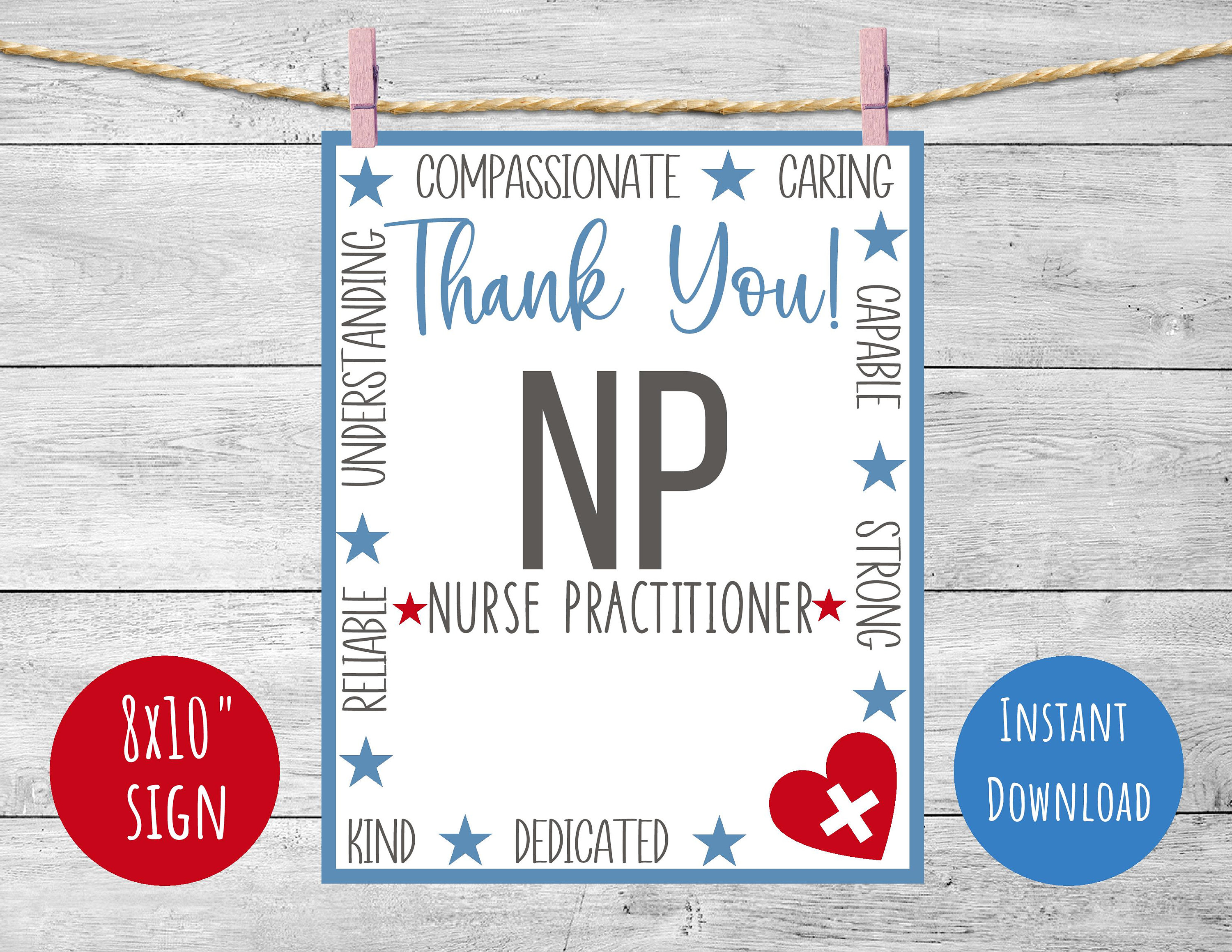 Nurse Practitioner Week Sign, Appreciation Sign for Nursing Practitioner Staff, 8x10 Sign, Thank ...