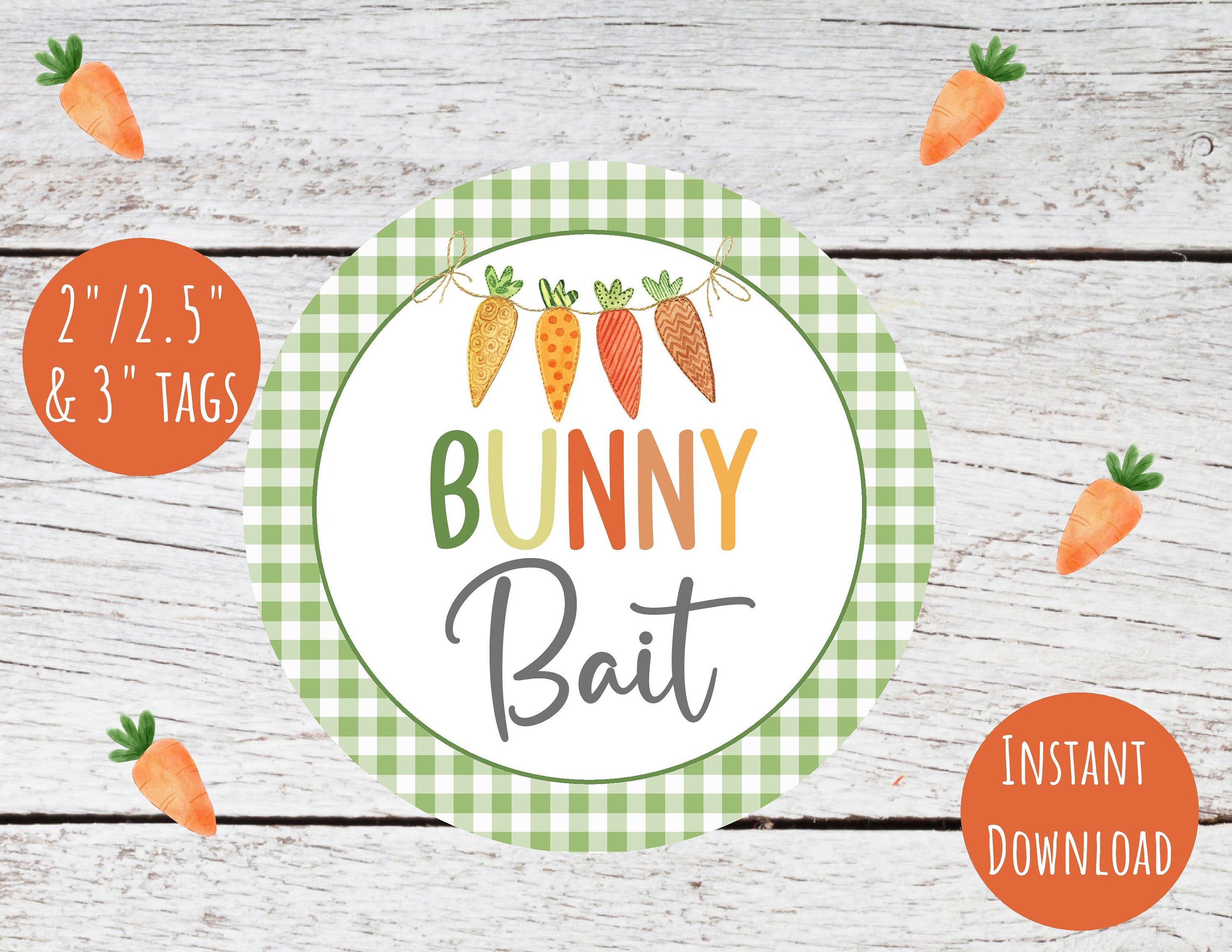 Bunny Bait Gift Tag, Easter Basket Filler, Printable Easter Cookie Tags ...