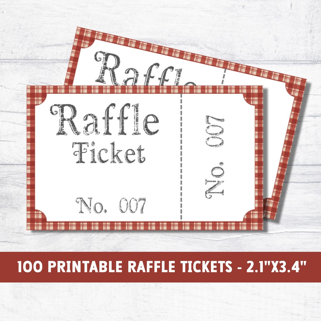 Autumn Fall Raffle Tickets, 2.1 X 3.4, Printable School Fundraiser ...