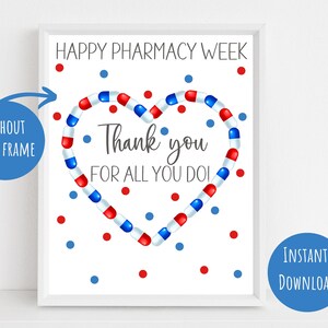 Pharmacy Week Sign, Printable Appreciation Sign for Pharmacists ...