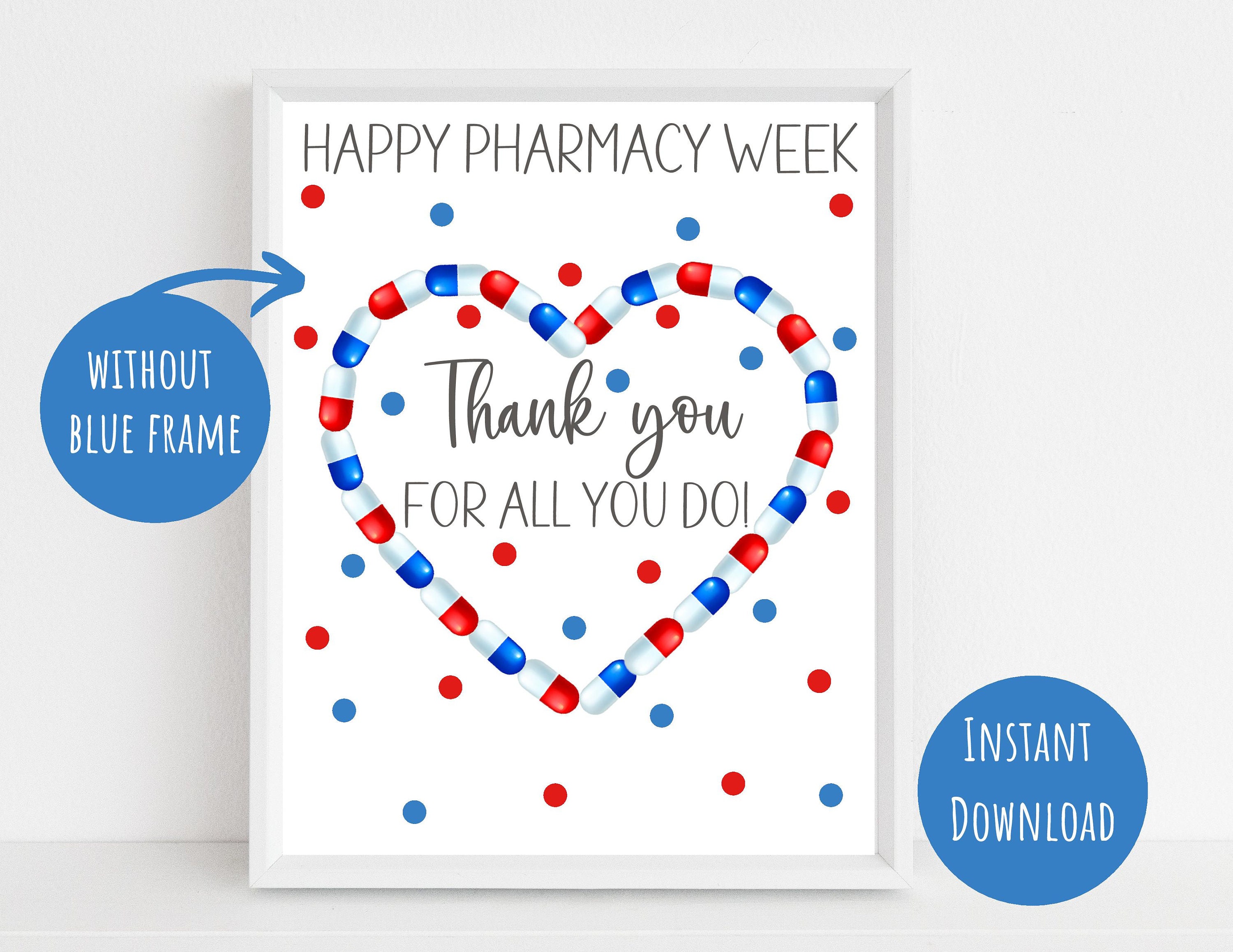 Pharmacy Week Sign, Printable Appreciation Sign for Pharmacists ...