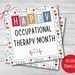 Occupational Therapy Month Gift Tag, Occupational Therapist ...