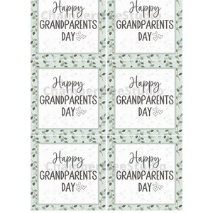 Happy Grandparents Day Gift Tag, Appreciation Gift Tag, 3" & 4" Tags ...