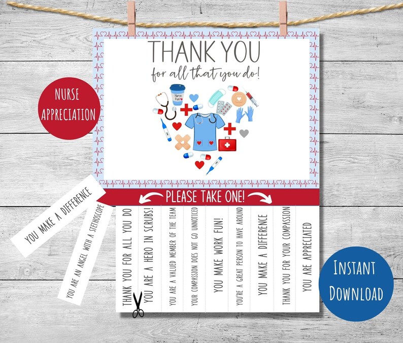 Nurse Week Appreciation Sign Tear off Compliments for Nurses - Etsy