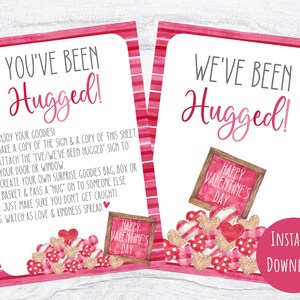 You've Been Hugged, Valentine's Day Game, Valentine's Day Printable ...