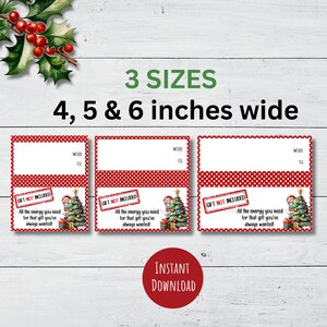 Gift Not Included Gift Tag, White Elephant Gift Tag, Fun Christmas Gag ...