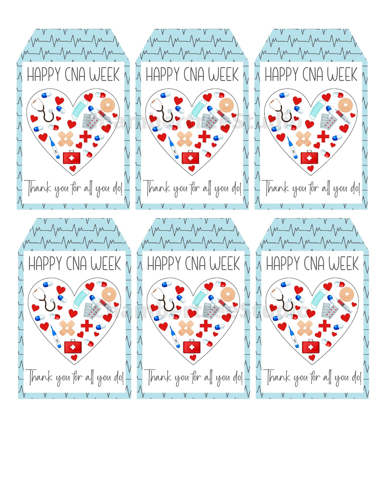 CNA Week Appreciation Gift Tag, Happy CNA Week, Certified Nursing ...