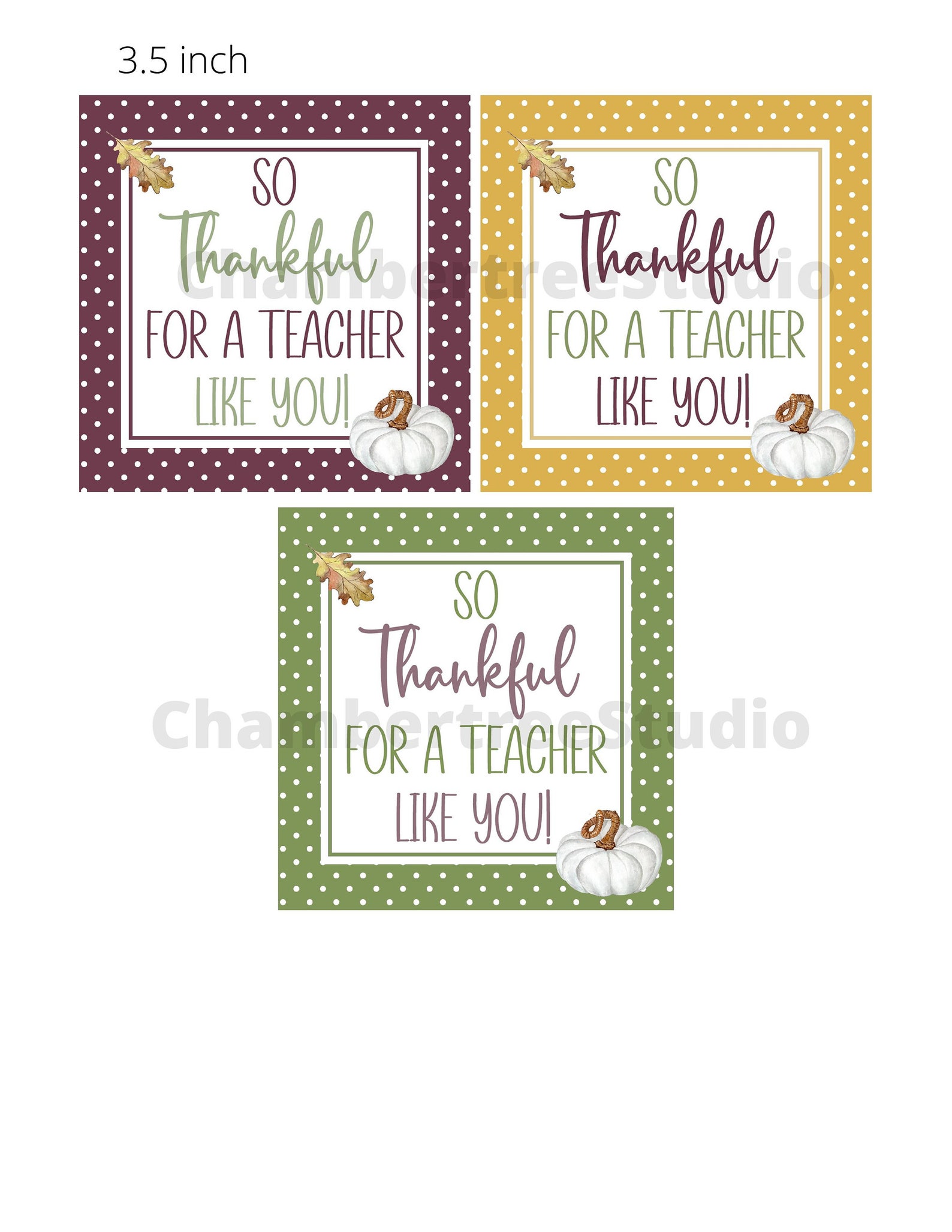 Thanksgiving Teacher Appreciation Gift Tag 2.5 and - Etsy