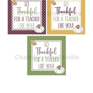 Thanksgiving Teacher Appreciation Gift Tag 2.5 and - Etsy